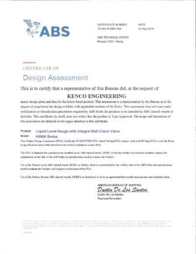 ABS DESIGN ASSESSMENT_2018 - Kenco