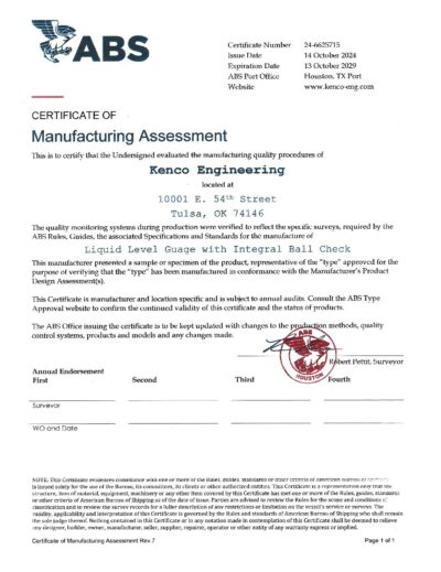 ABS Manufacturing Assessment 2025 - Kenco
