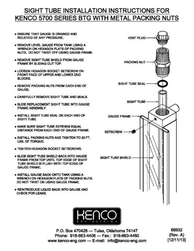 5700 Sight Tube Install_68932 - Kenco
