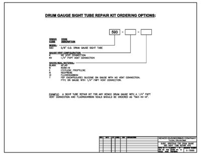 DRUM GAUGE SIGHT TUBE REPAIR KITS_73055 - Kenco