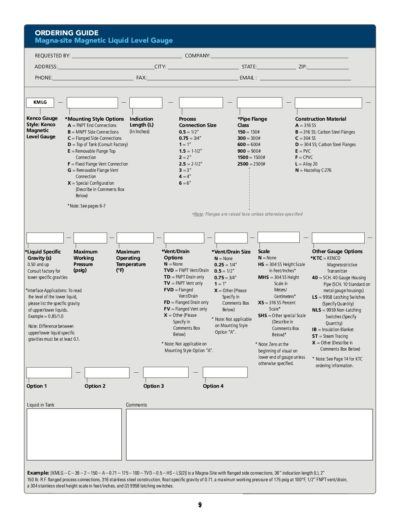 KMLG APPLICATION WORKSHEET 2109 - Kenco